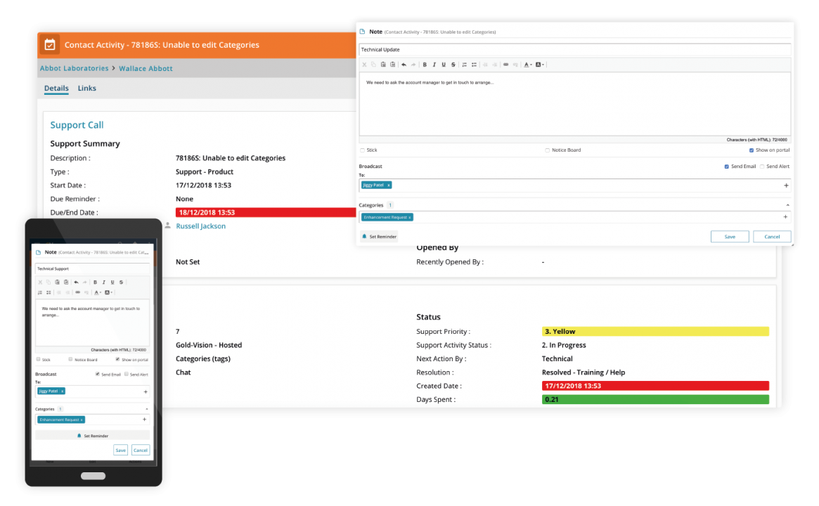 CRM for Customer Support and Contact Centres | Gold-Vision CRM